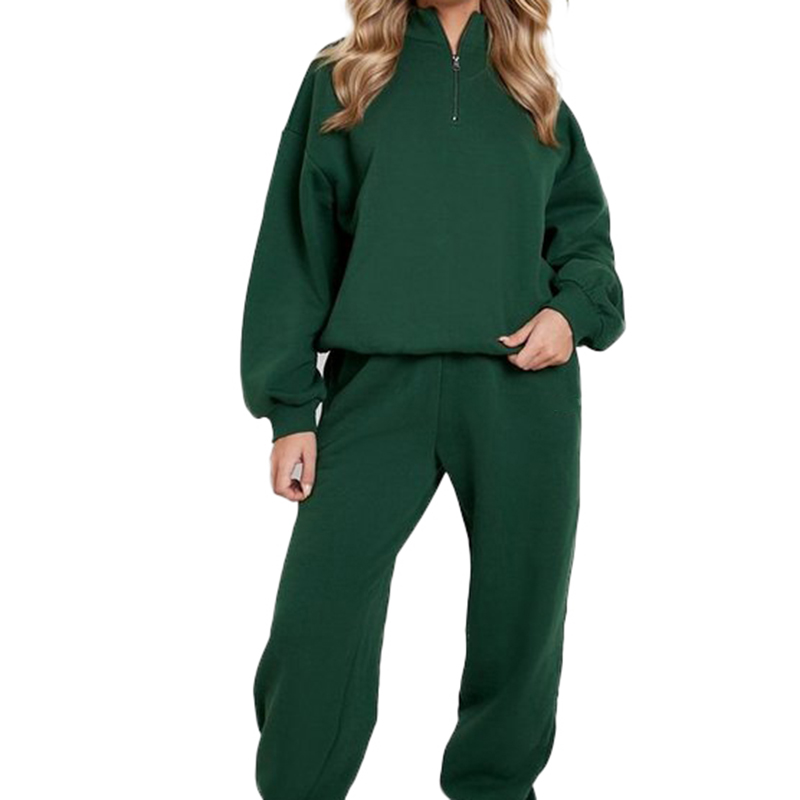 China ECOGARMENTS OVERSIZED HALF ZIP TRACKSUIT WITH BAMBOO FABRIC ...