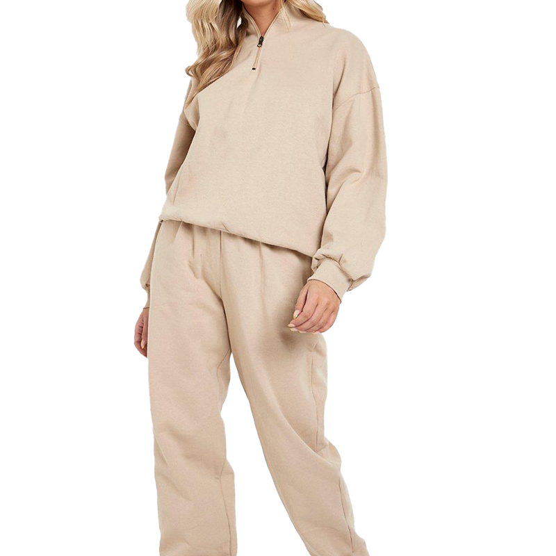 China ECOGARMENTS OVERSIZED HALF ZIP TRACKSUIT WITH BAMBOO FABRIC ...