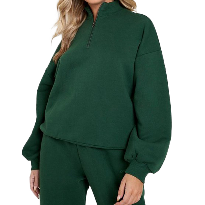 China ECOGARMENTS OVERSIZED HALF ZIP TRACKSUIT WITH BAMBOO FABRIC ...