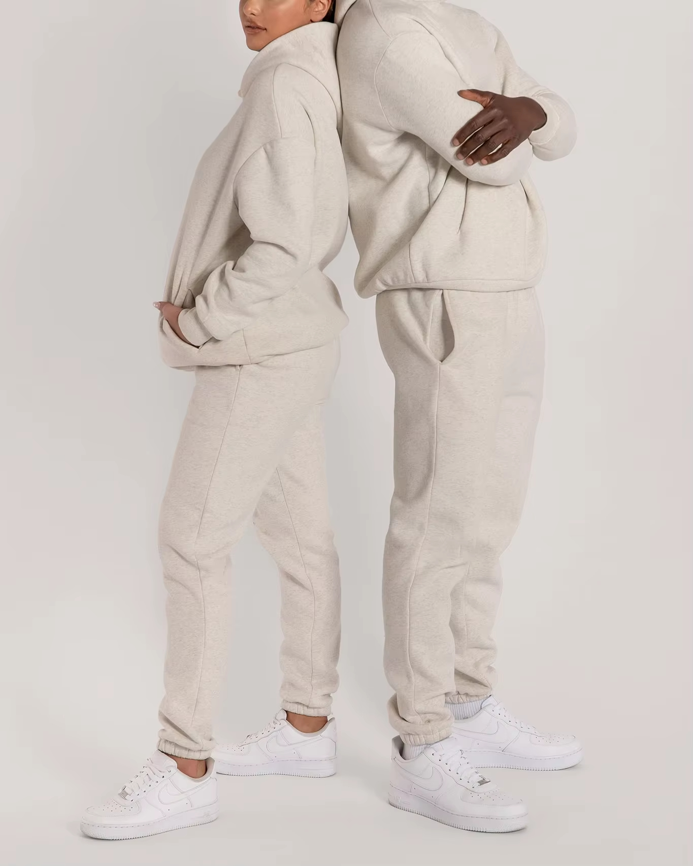 China custom sweatsuits with logo wholesale cotton two piece tracksuit ...